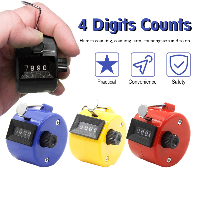 Portable Mini Manual Counter Buzzer 4 Digital Counter Precision ...