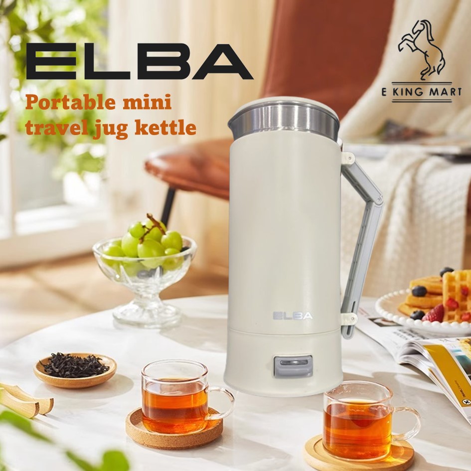 ELBA 0.8Litre Portable Electric Kettle Travel Stainless Steel Water ...