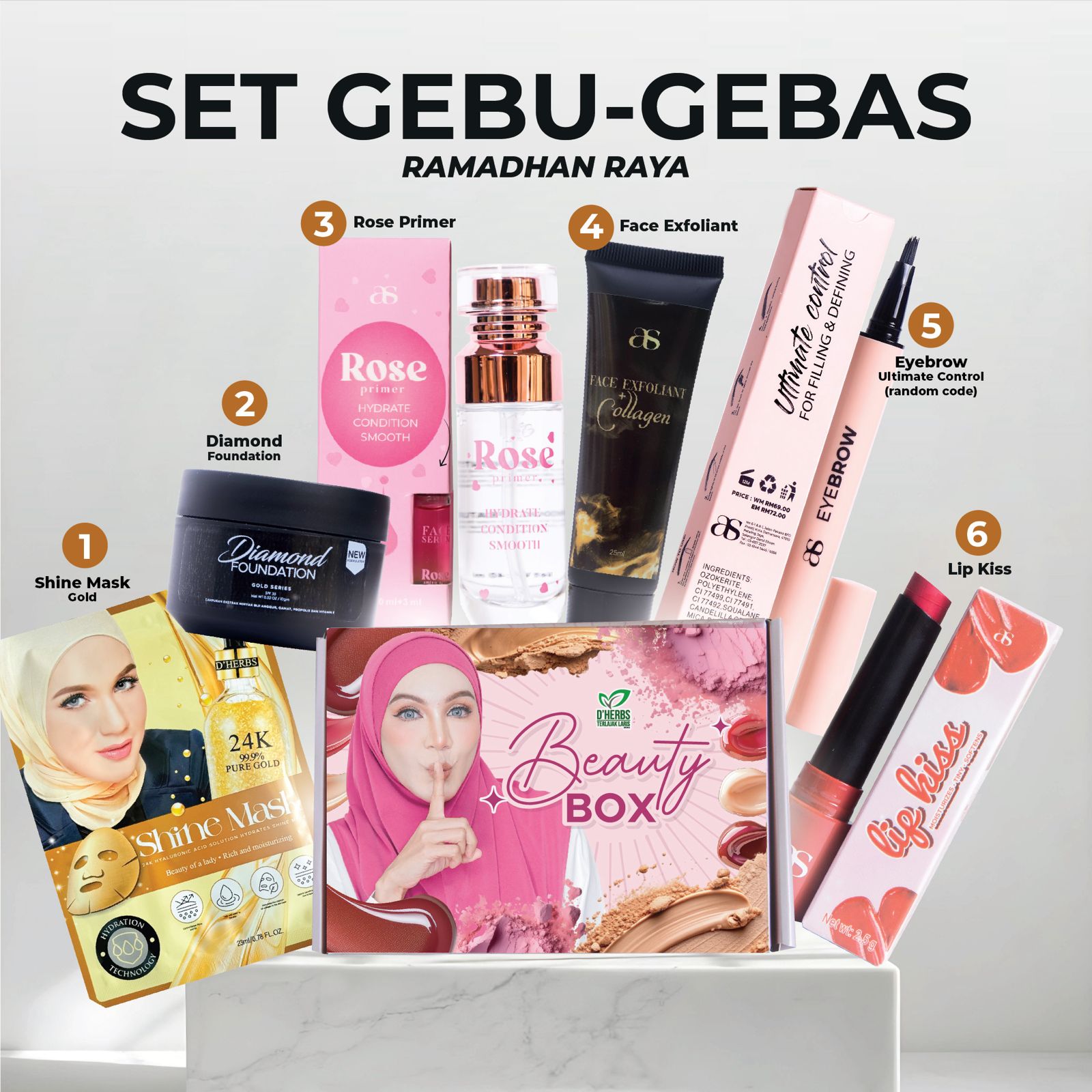 DHERBS SET JIMAT GEBU GEBAS 6 IN 1 (RAMADHAN RAYA) | Shopee Malaysia