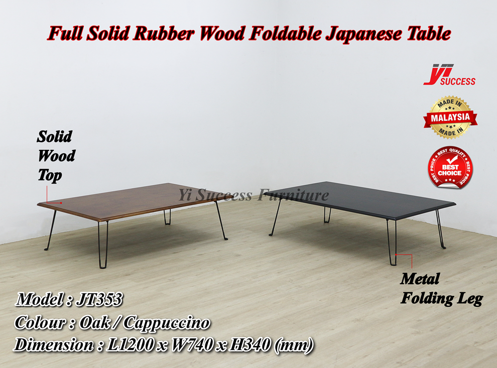 Yi Success Full Solid Rubber Wood Japanese Table / Foldable Japanese ...
