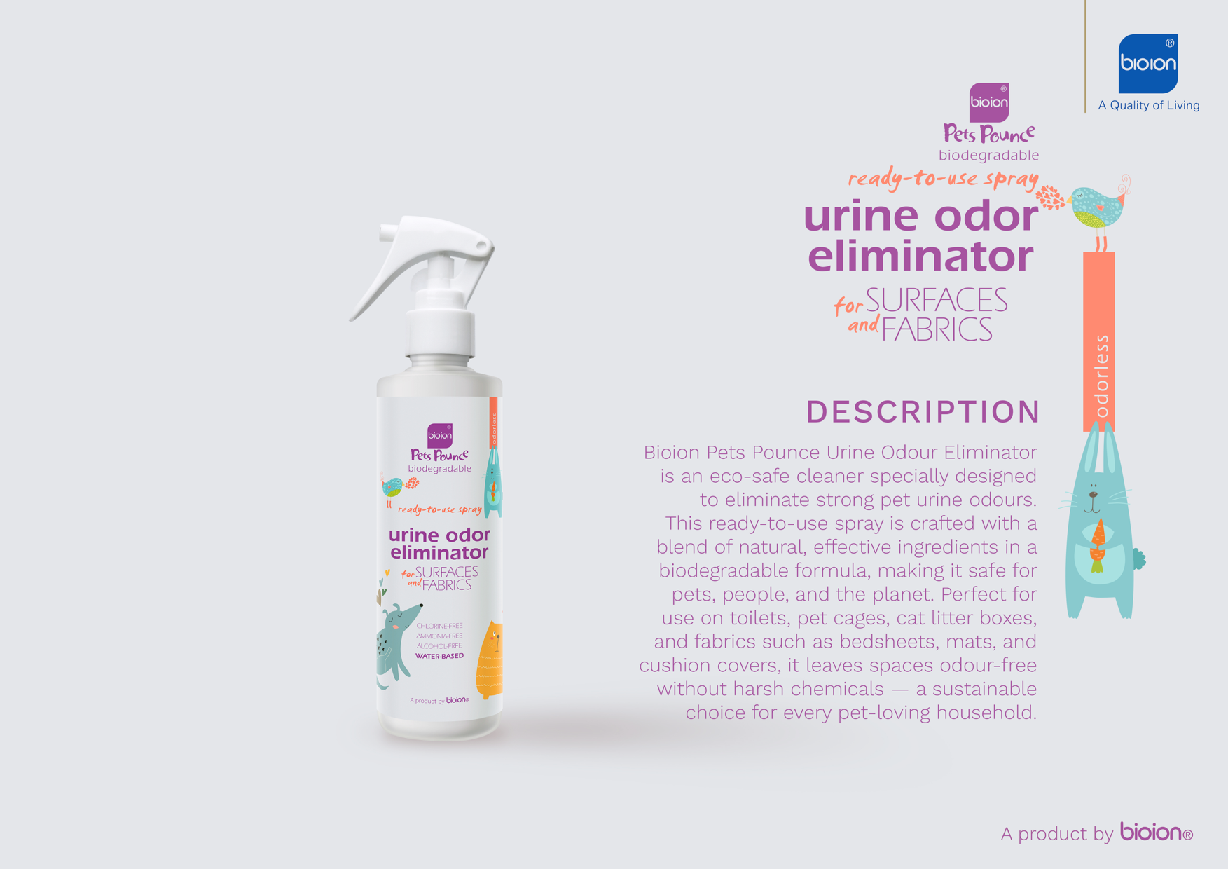 [NEW PRODUCT] Bioion®️ Pets Pounce Urine Odour Eliminator for Surfaces and Fabrics | Shopee Malaysia