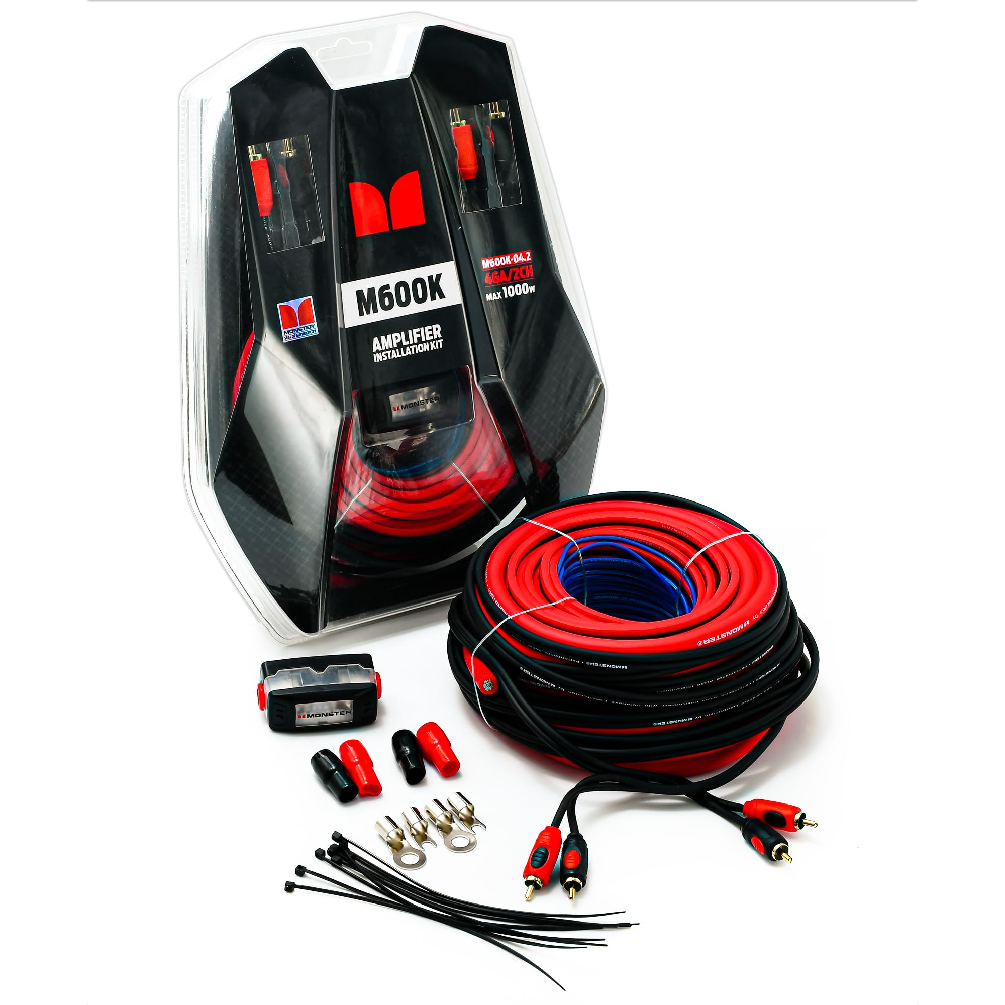 Monster M600K 04.2 Premium AMP Installation Kit Power Cable Ground ...