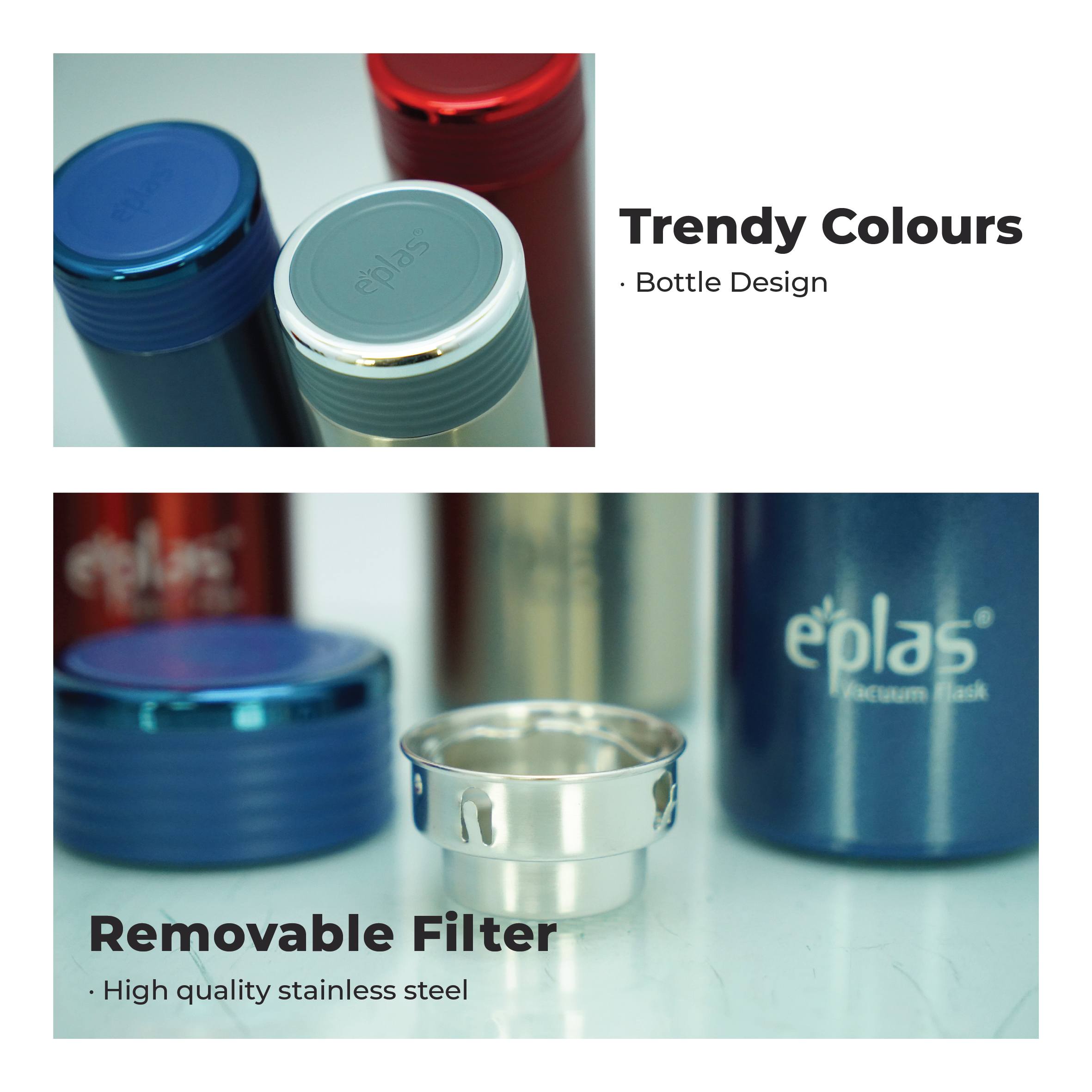 EPLAS THERMAL 350ml Vacuum Flask, Thermal Flask, Travel Flask S/S 304 ...