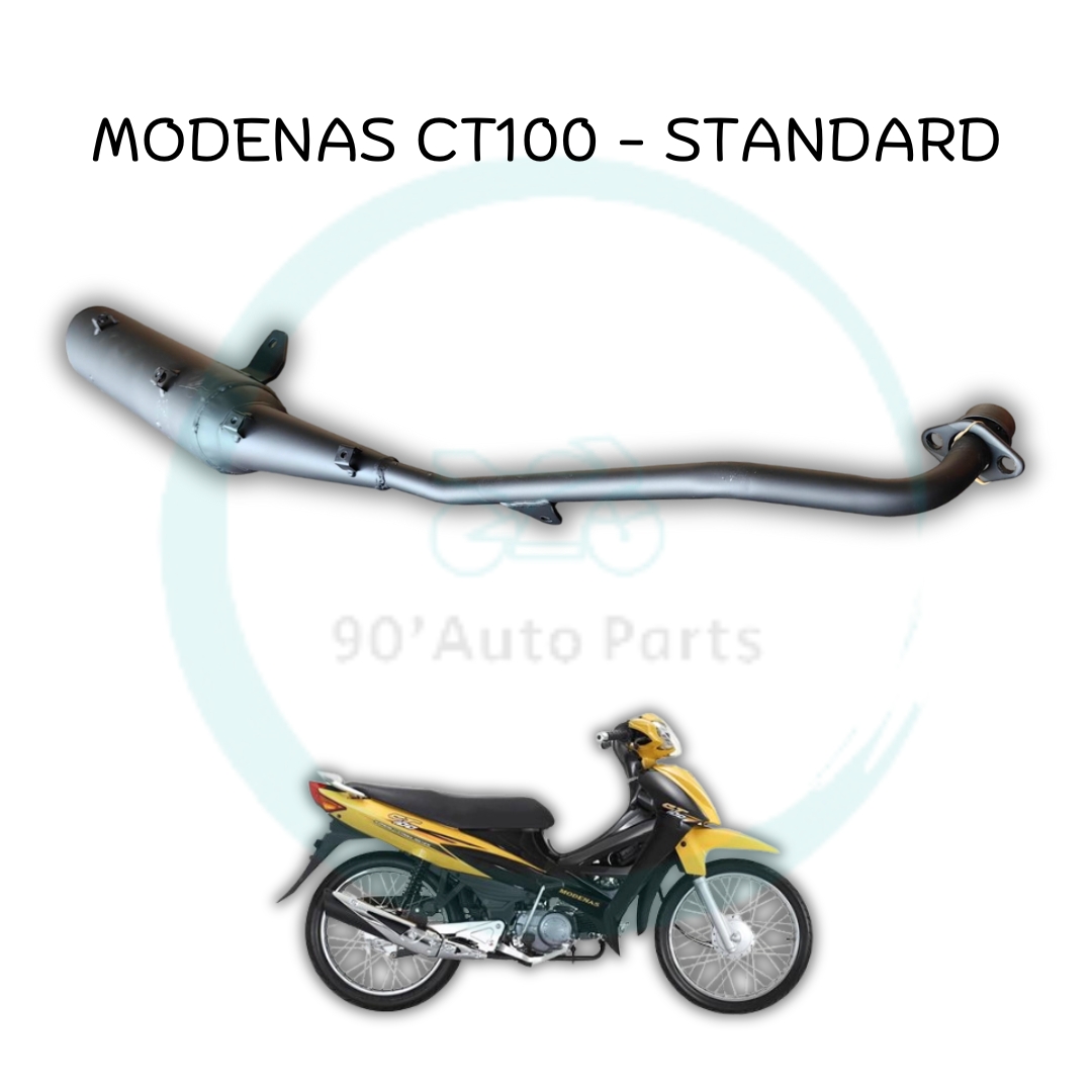 MOTORCYCLE MODENAS CT100 EXHAUST PIPE STANDARD MUFFLER PIPE STANDARD ...