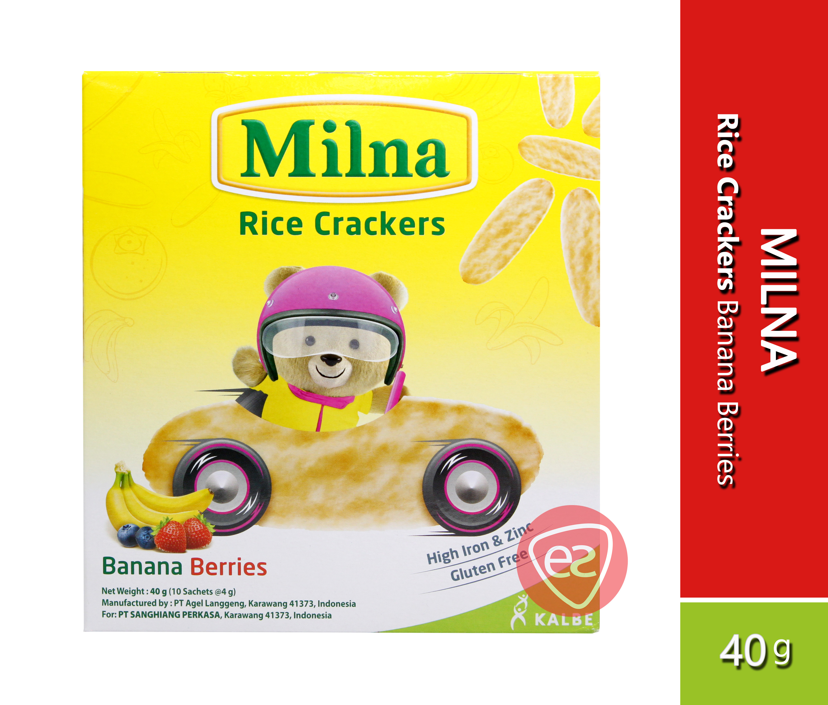 Milna Rice Crackers 4g Sachet 10s (Banana Berries / Sweet Potato Carrot ...