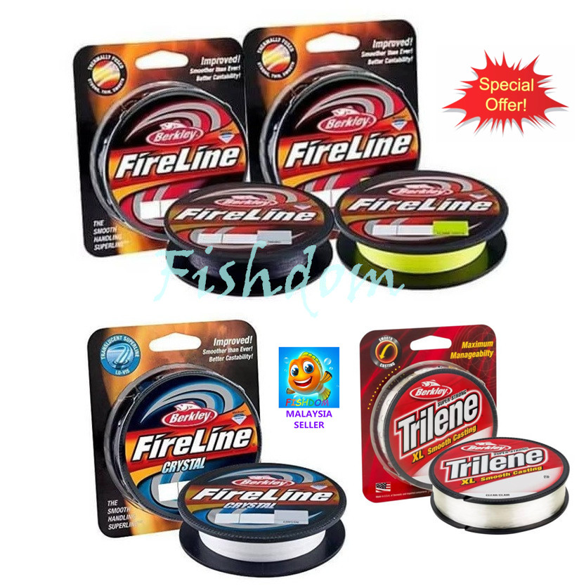 FISHDOM BERKLEY FIRELINE / FIRE LINE CRYSTAL / TRILENE FISHING LINE ...