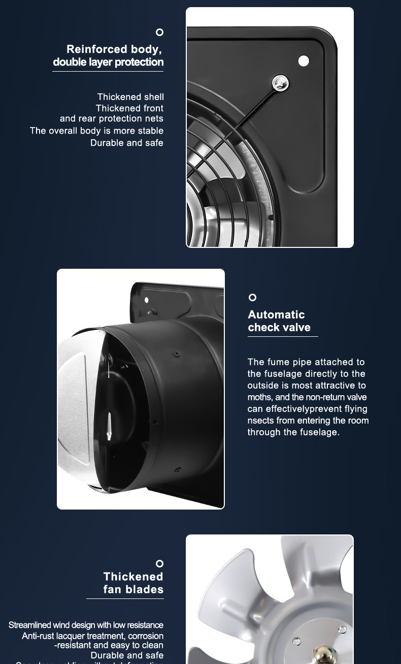 Portable Exhaust Fan 4/6/8/10/12 Inch Powerful Household Industrial ...
