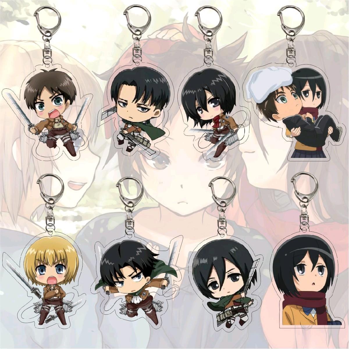 Attack On Titan Eren Yeager Mikasa Anime Acrylic Keychain | Shopee Malaysia
