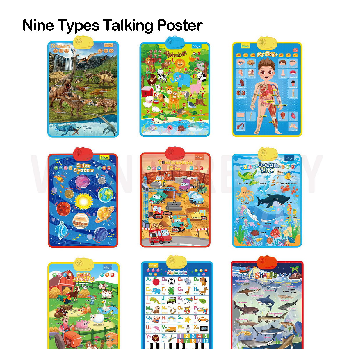 Premium English Interactive Talking Alphabet Poster ABC Wall Chart With ...