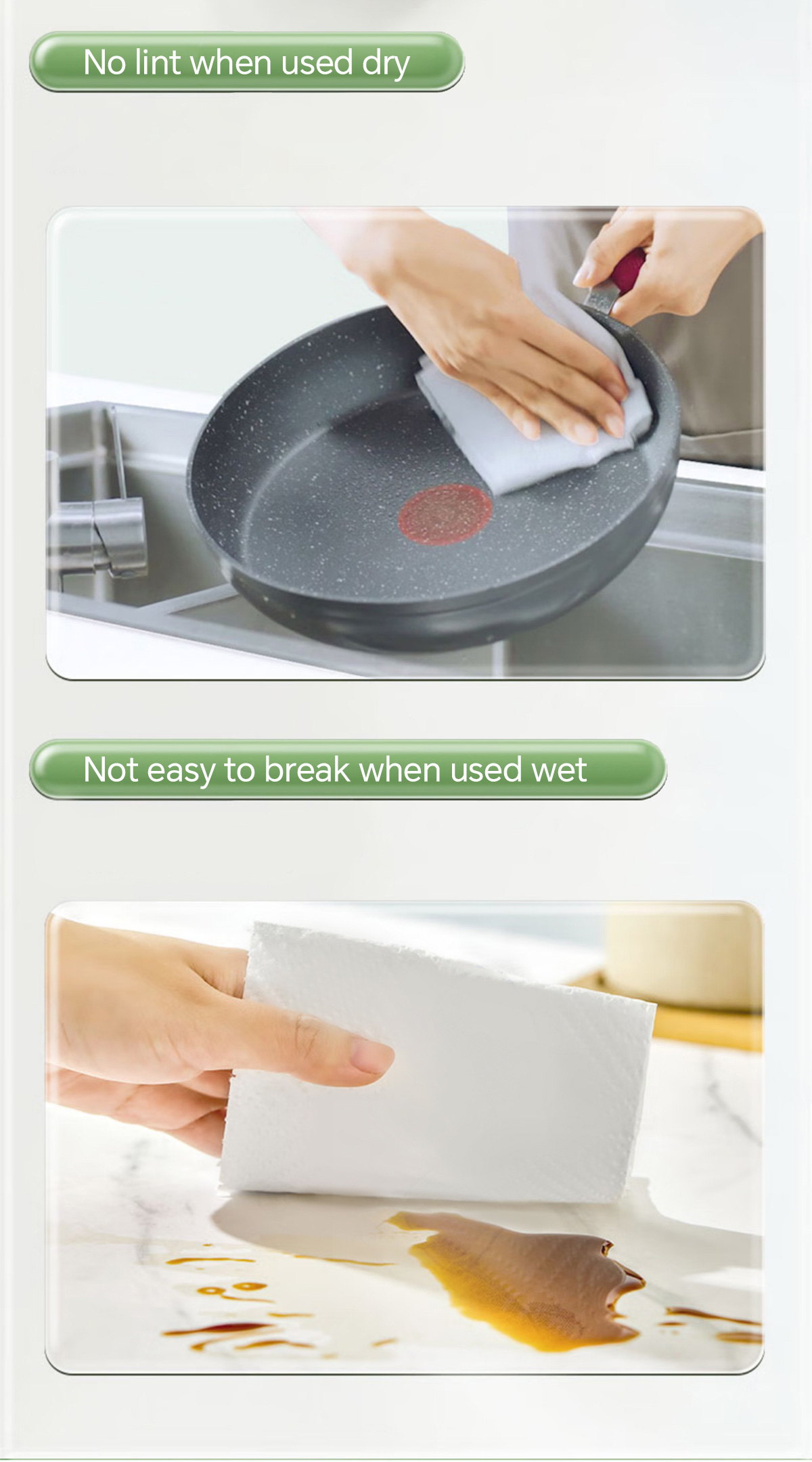 [3PCS]Carina Kitchen Towel Pull-up Towel Hanging Removable Oil ...