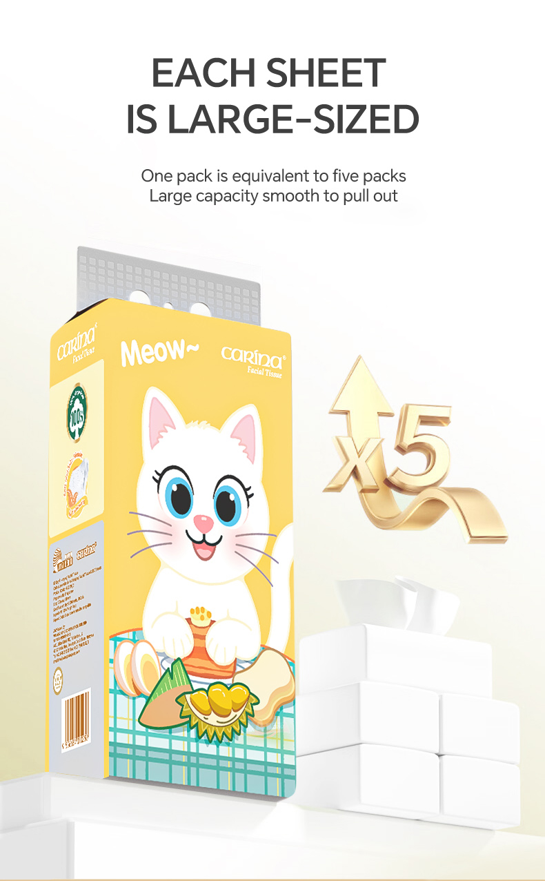 【5 Packs】Carina Tissue Hanging Tissue Soft Deluxe Tissue Facial Tissue ...