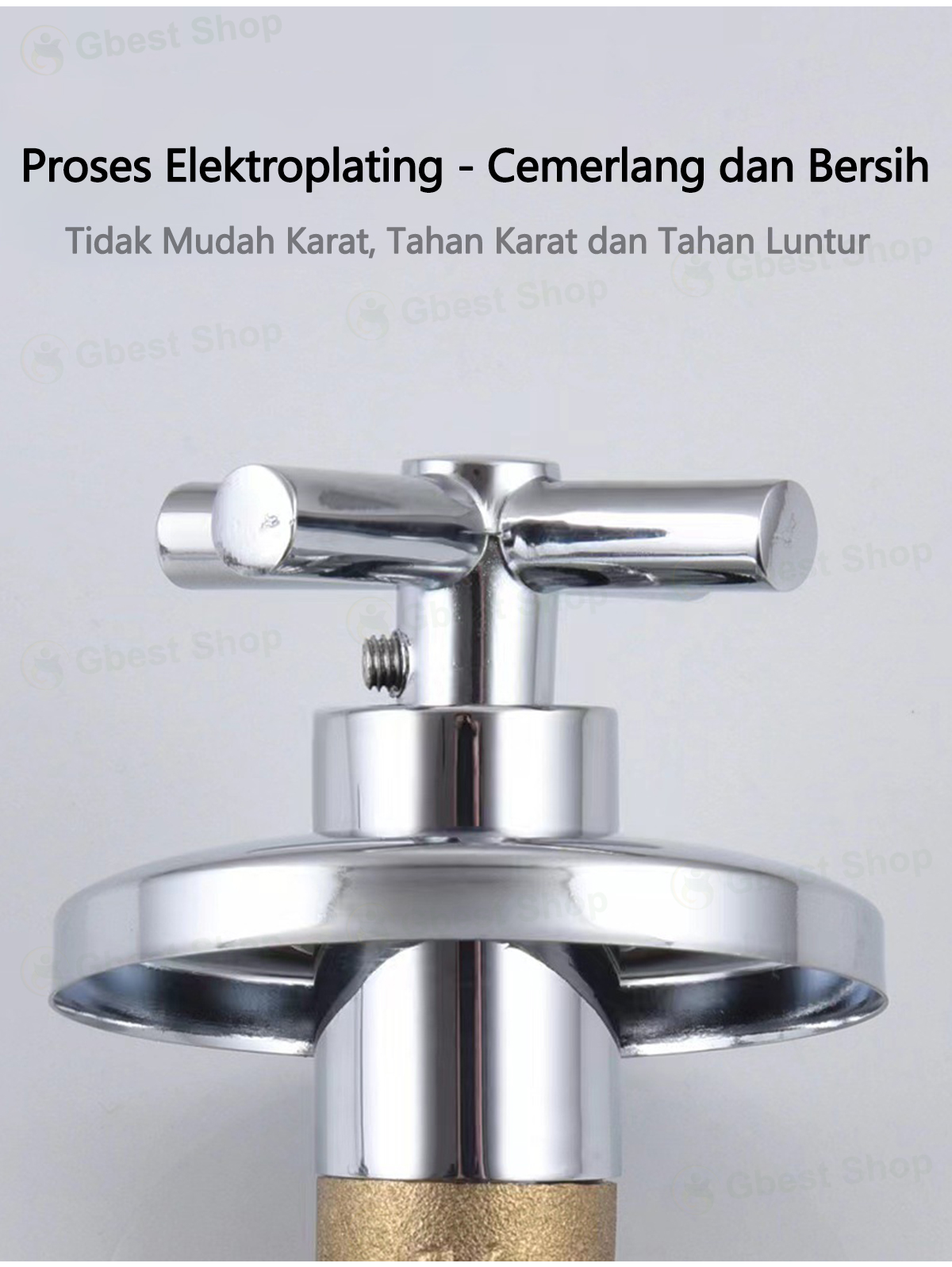 1/2" Brass Quarter Turned Shower Stop Valve Stop Cock Injap Berhenti ...