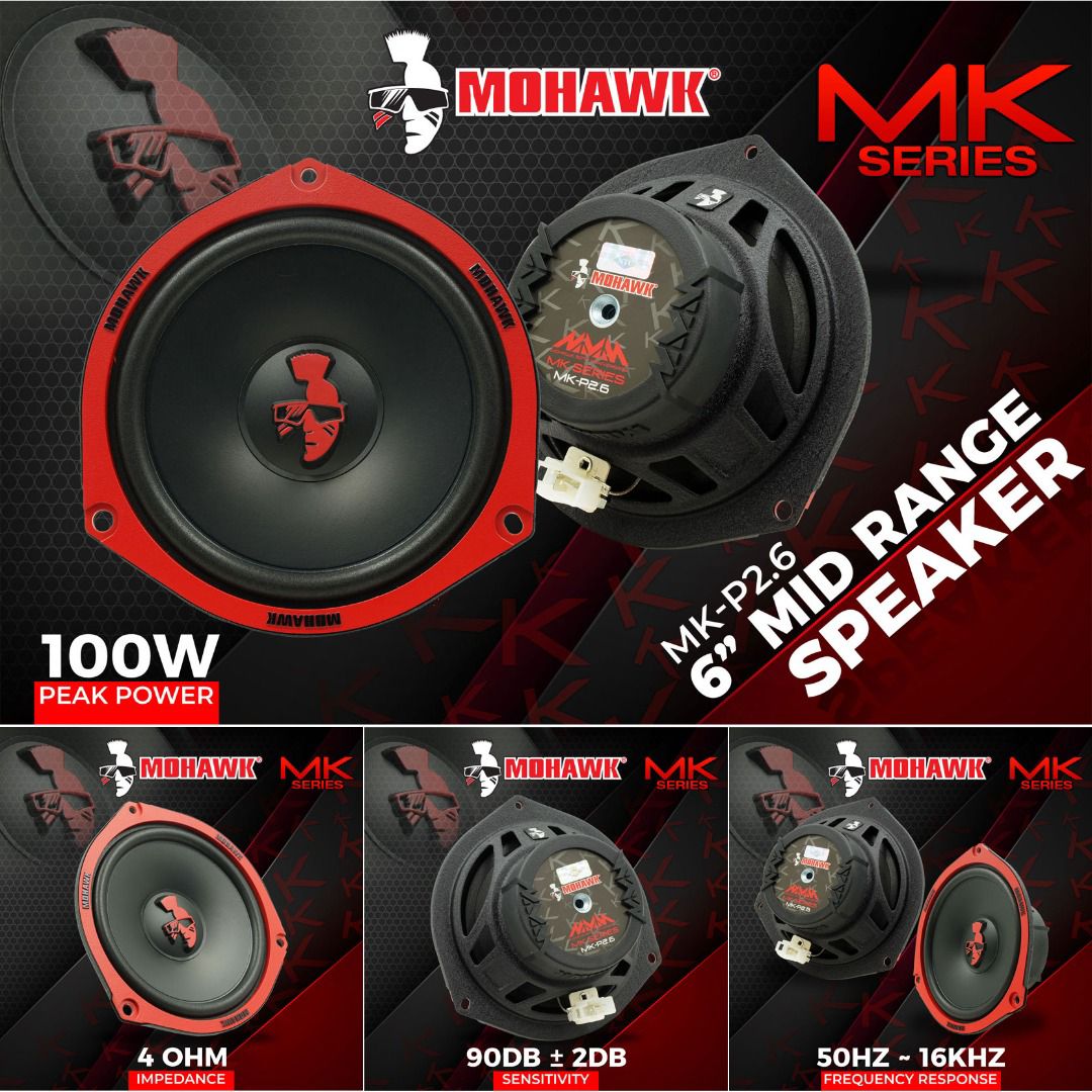 Mohawk MK-P2.6 6"Mid Range Speaker OEM Plug N Play Perodua Myvi Viva ...