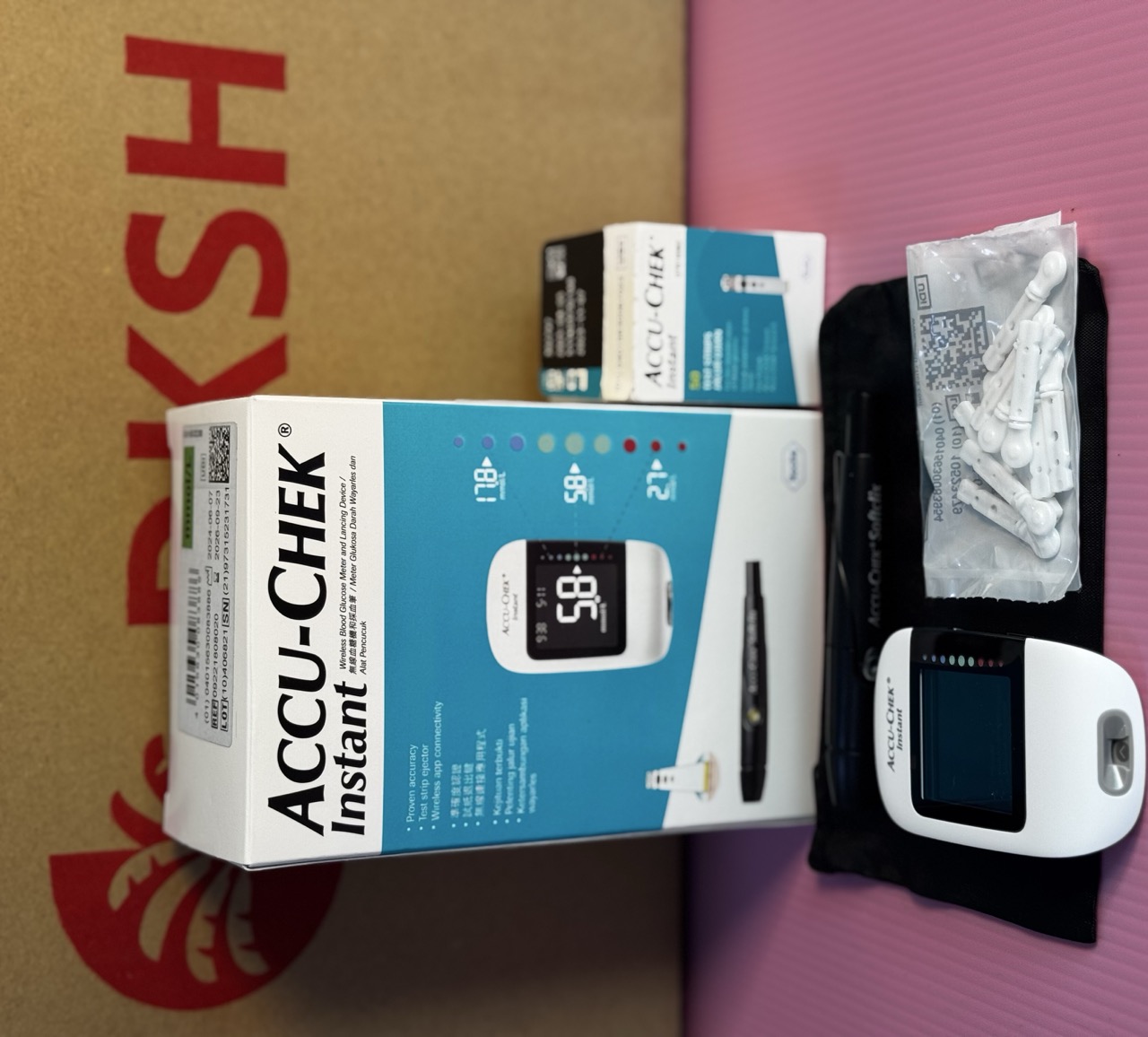 Accu-chek Instant S Starter Kit Blood Glucose Meter accuchek accucheck ...