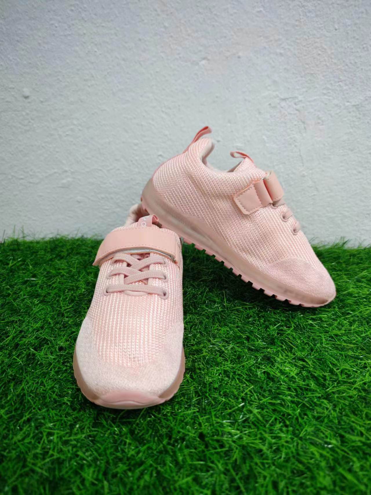 (Ready Stock) Kids Sport Shoe Peach with Magic Velcro (Abibos) | Shopee ...