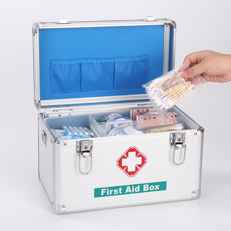 First aid kit Medical Box Empty first aid kit box aluminum medicine box ...