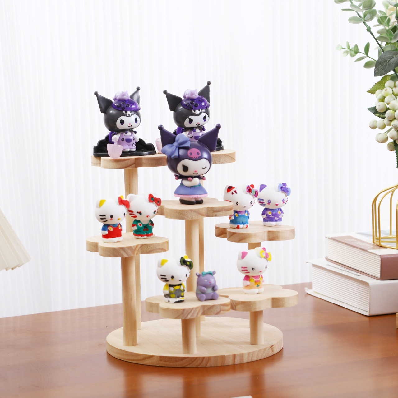 Popmart Display Rack Stand Wooden Display Ladder Labubu Display Rack ...