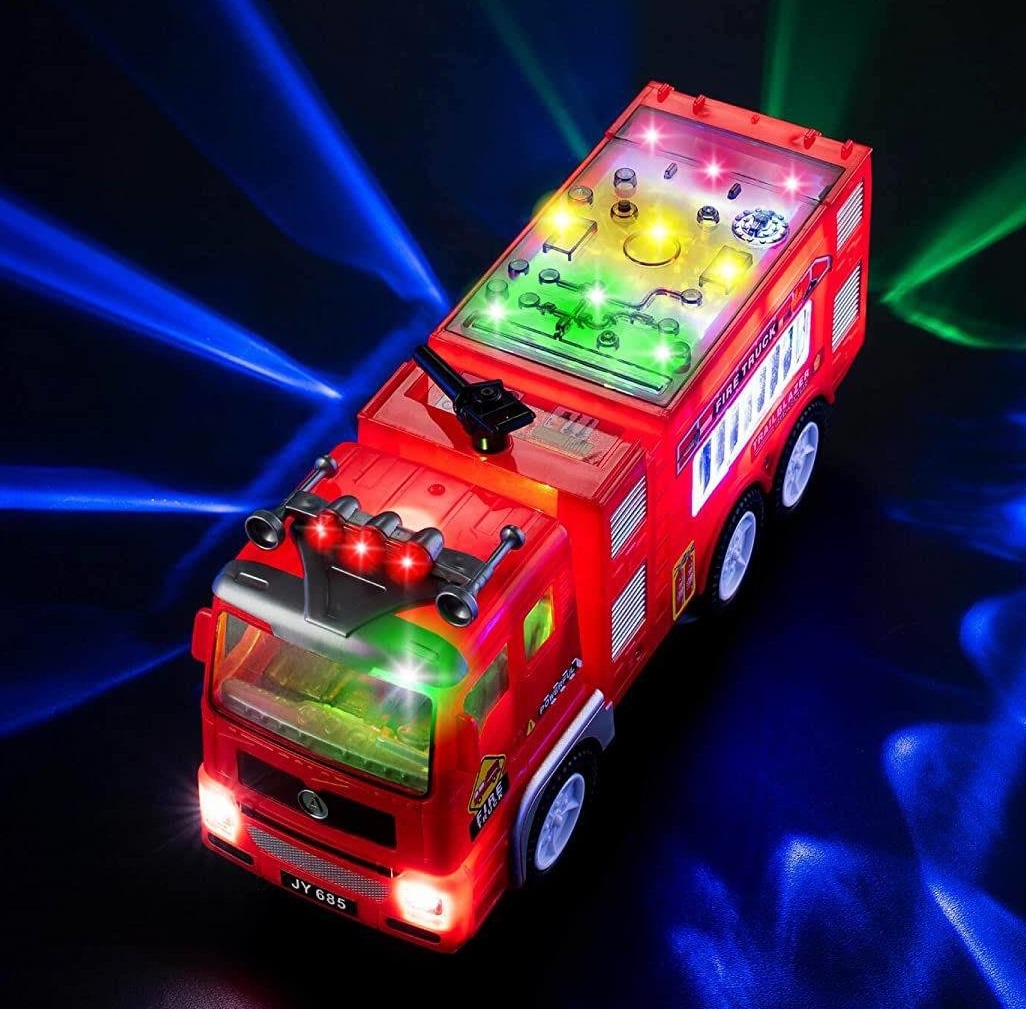 Electronic Fire Truck Toy For Kid Vehicle Car Toys With Lighting And ...
