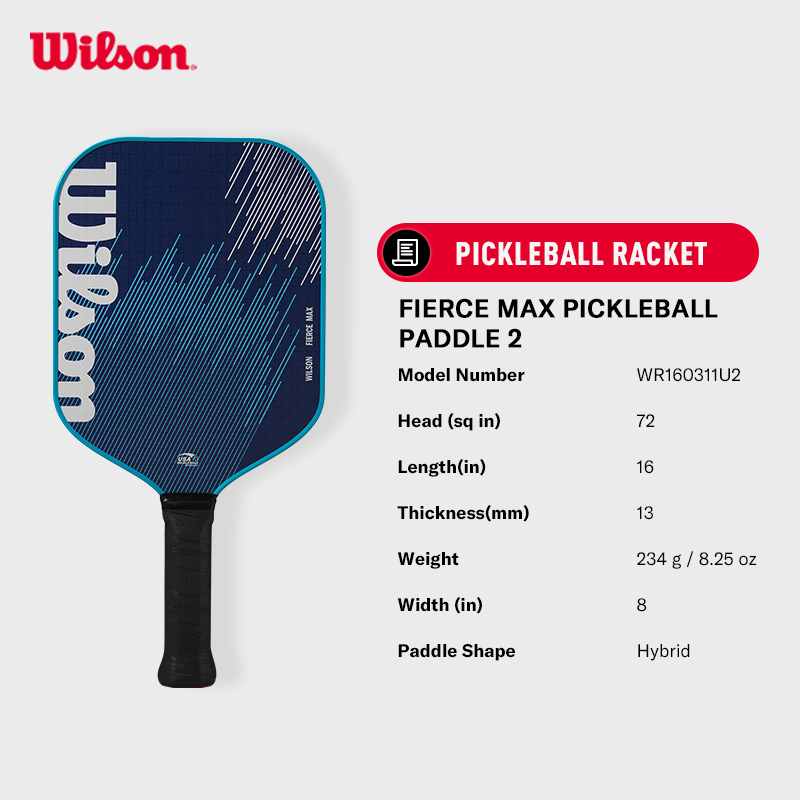 Wilson Fierce Max Pickleball Paddle (Grip Size 2) WR160311U | Shopee ...