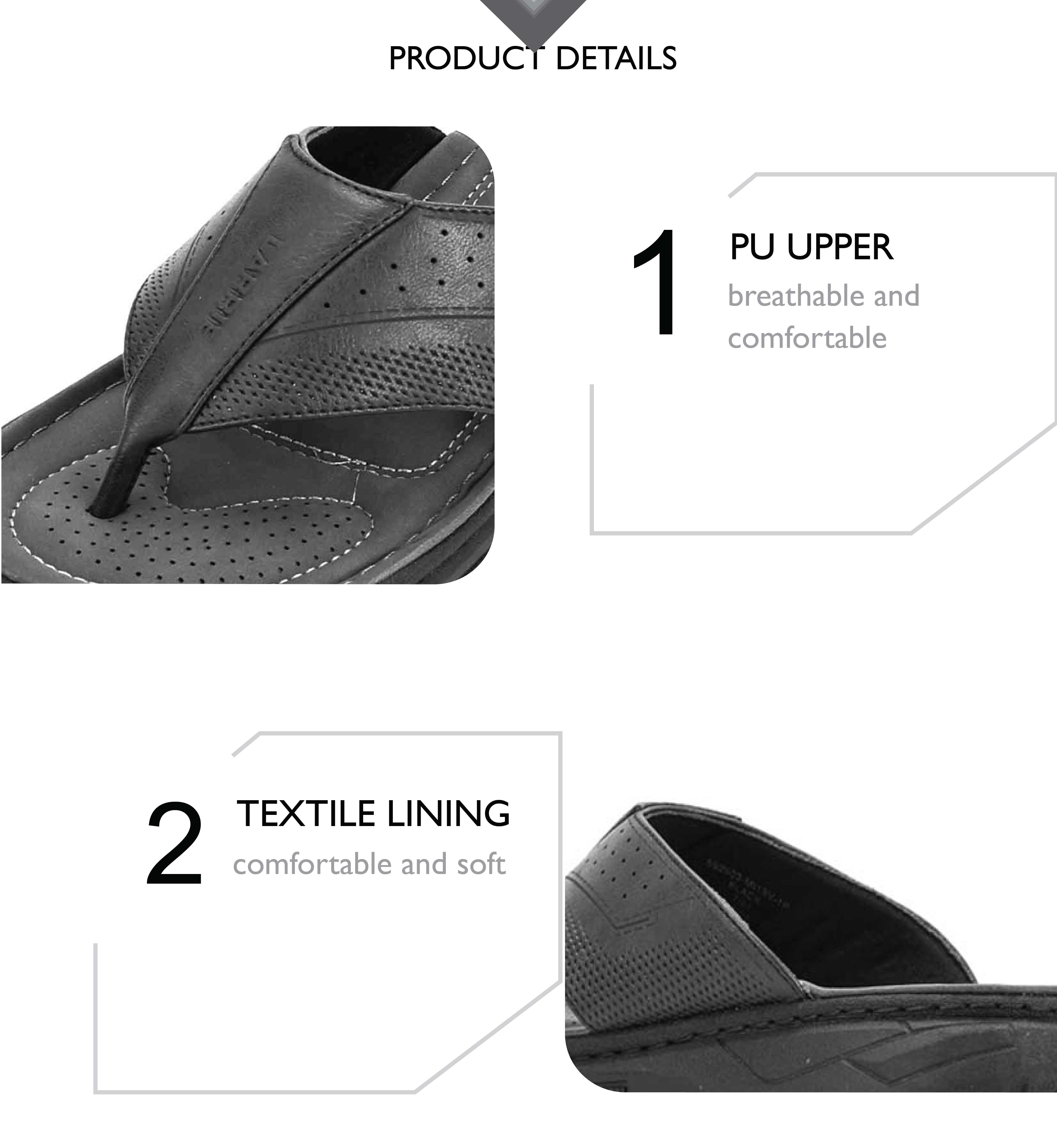 LARRIE Men Black Easy Going Comfort Sandals 592503-MI1SV-1P-BLACK ...