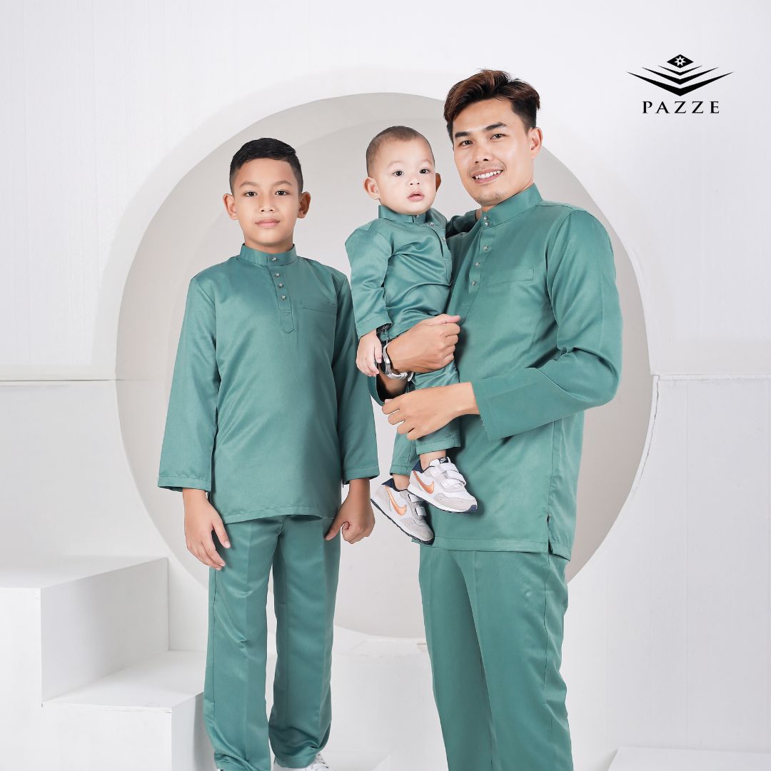 Pazze Baju Melayu ModernSlimFit Series - Dark purple Dusty green Mint ...