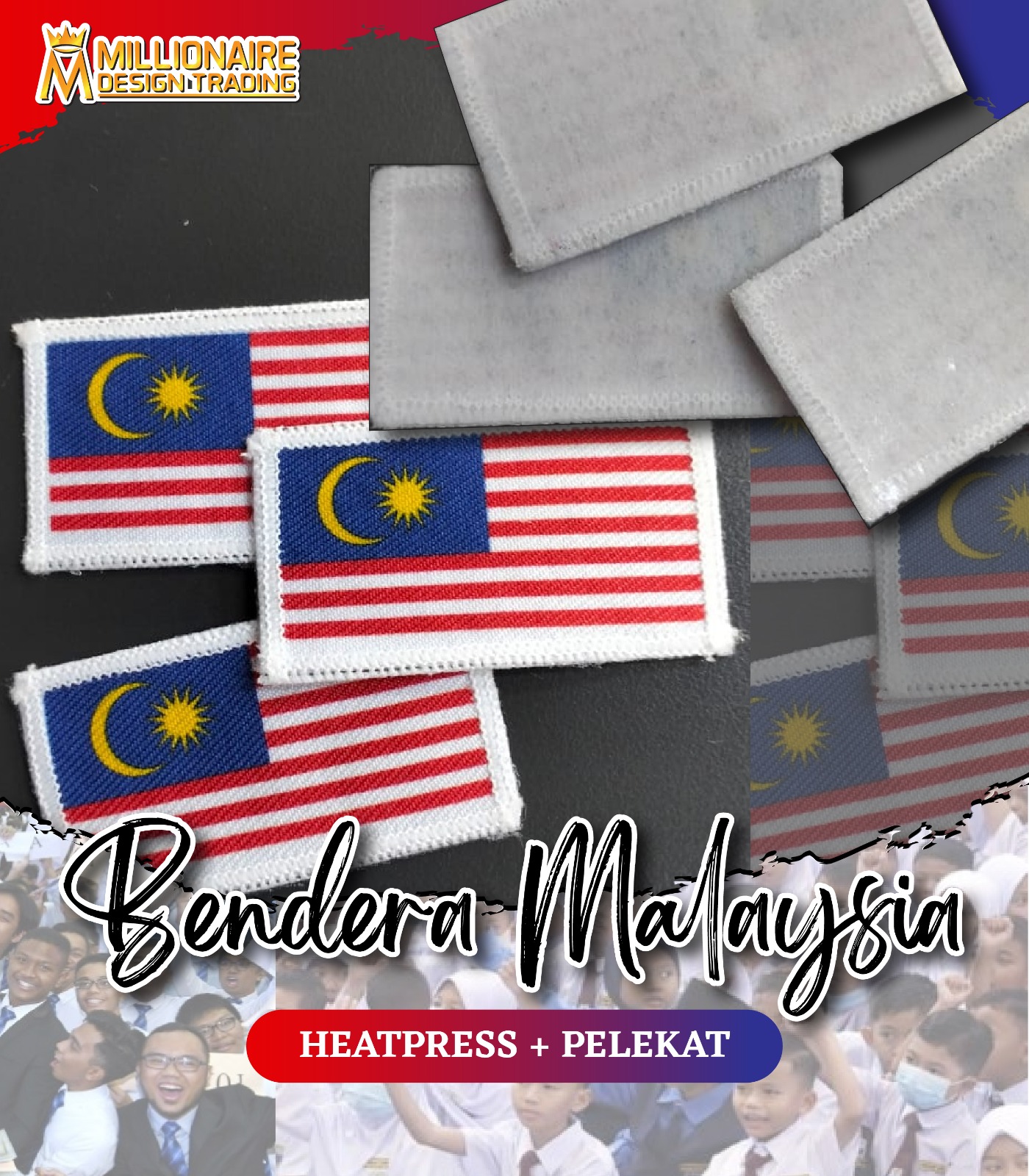 BENDERA MALAYSIA|BENDERA MALAYSIA KAIN|HEATPRESSPELEKAT(GUM)|HIGH ...