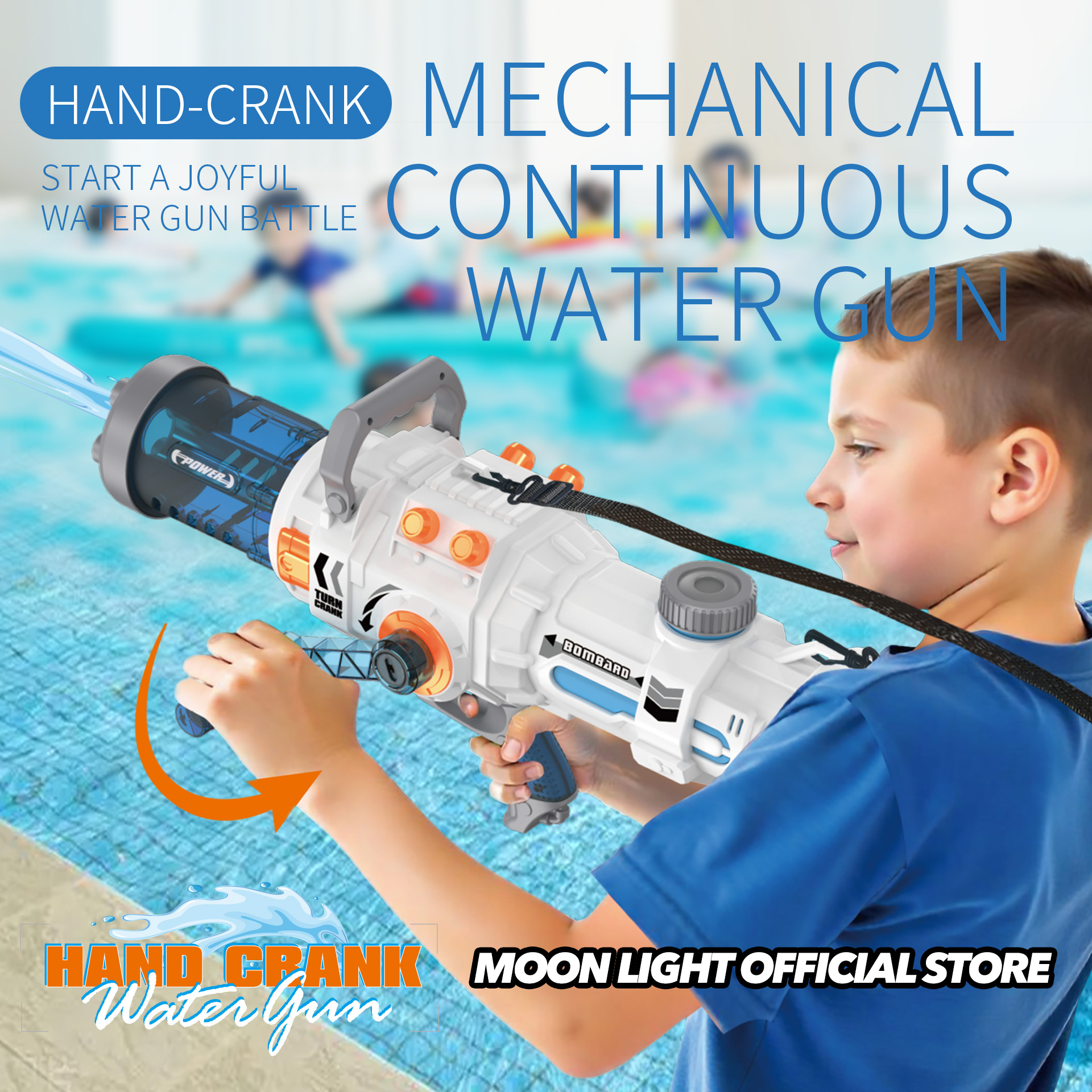 Electric Water Gun Weal Maker Gatling Burst Ice Toy Outdoor Swimming ...