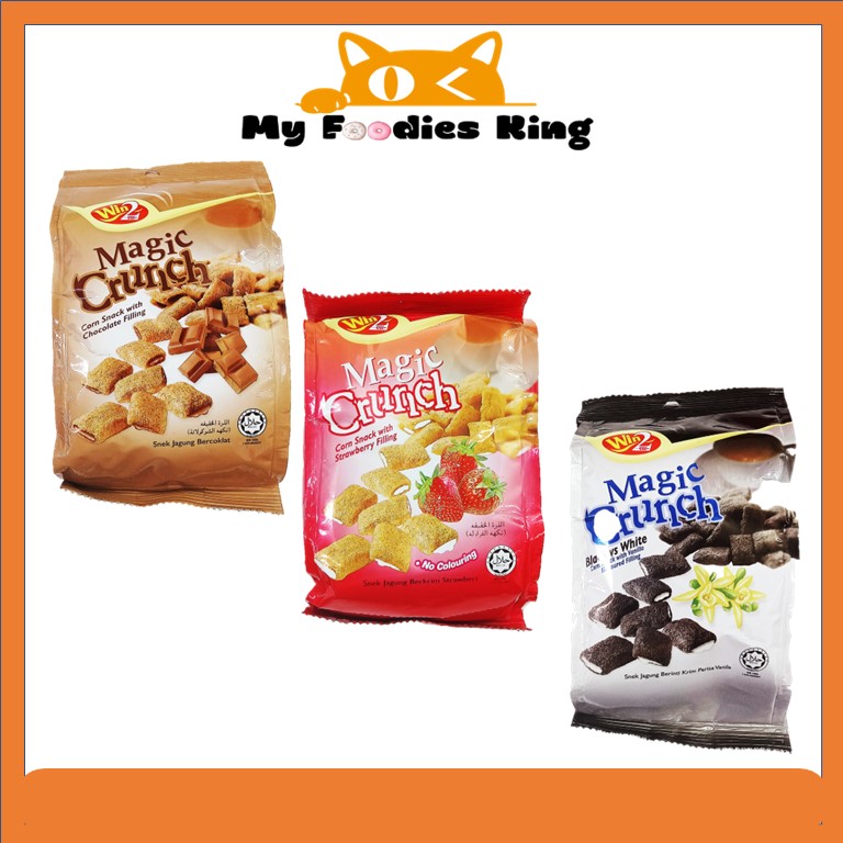 60g Win2 Magic Crunch Corn Snack With Chocolate / Strawberry / Vanilla ...