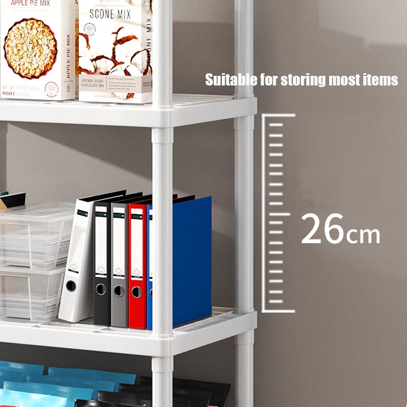 3/4 Tier Shelf Rack Storage with Wheels Multipurpose Organizer Rack for ...