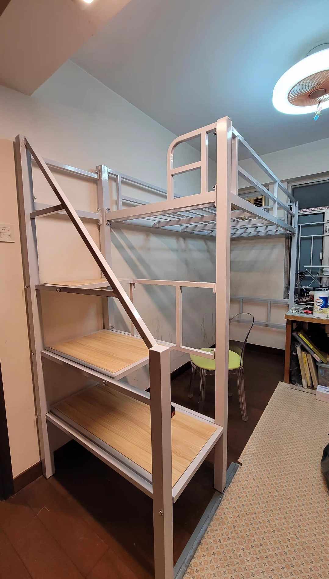 Loft Bed Double Decker Single Queen Metal Frame Upper Bunk Bed Kids ...