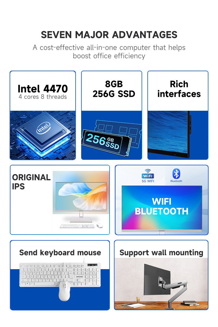 【Large Vouchers】All-in-One PC i5 i7 8/16GB+256GB SSD 22/24inch ...