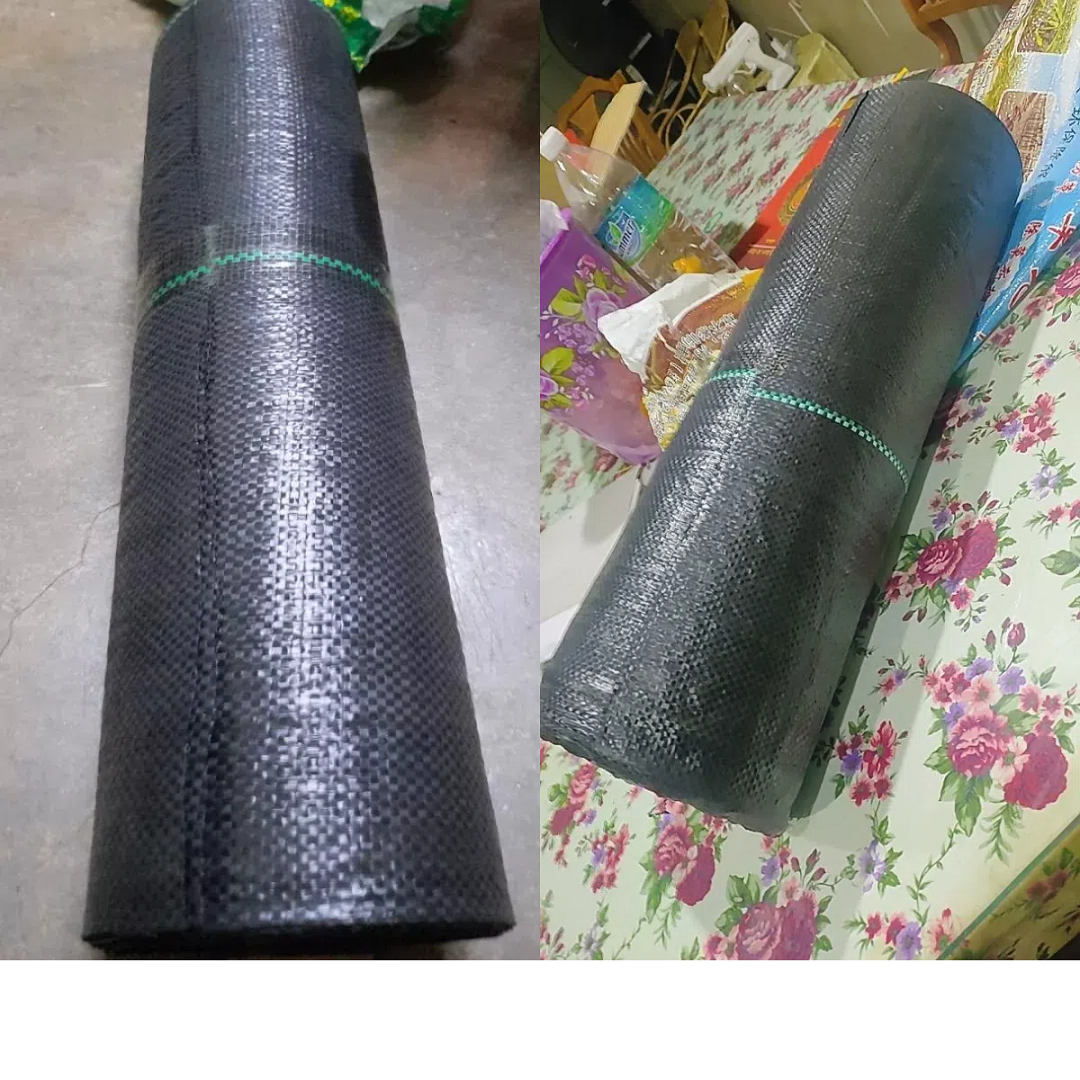 Weedmat 90GSM 5m/10/20/50m Plastik Hitam Tutup Tanah Weed Mat Heavy ...