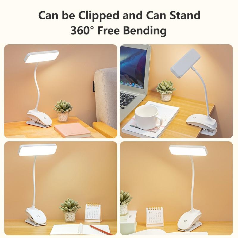Clip Table Lamp Desk Lamp Table Light For Study USB Plug LED Table ...