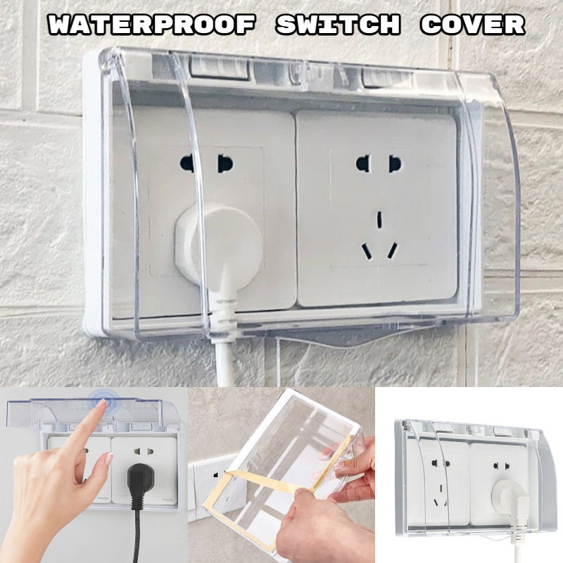 Waterproof Socket Cover Box Plug Switch Socket Protector Bathroom ...