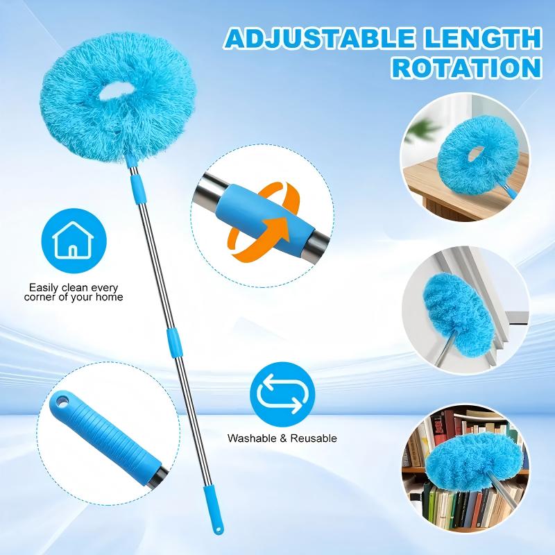 145cm Ceiling Fan Duster Adjustable Microfiber Brush, Cobweb Cleaner ...