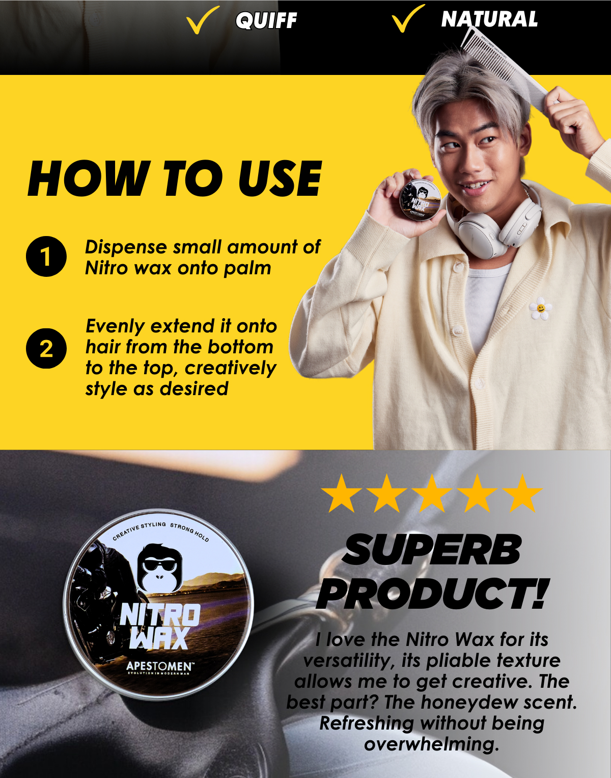 Nitro Wax Rambut Lelaki by Apestomen | Shopee Malaysia