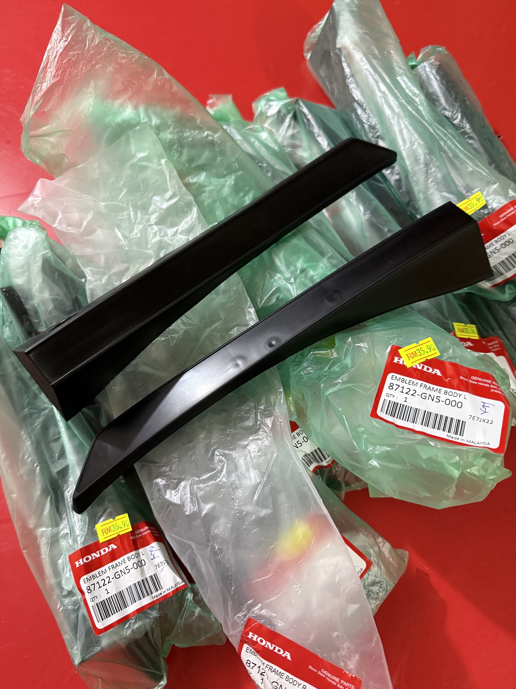ORIGINAL Honda EX5 / DREAM Tank Cover / Tank Emblem L/R # cover tepi ...