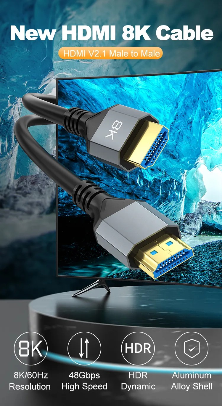 101CENTURY HDMI To HDMI Cable Display Port Cable 2.1 4K 1080P High ...