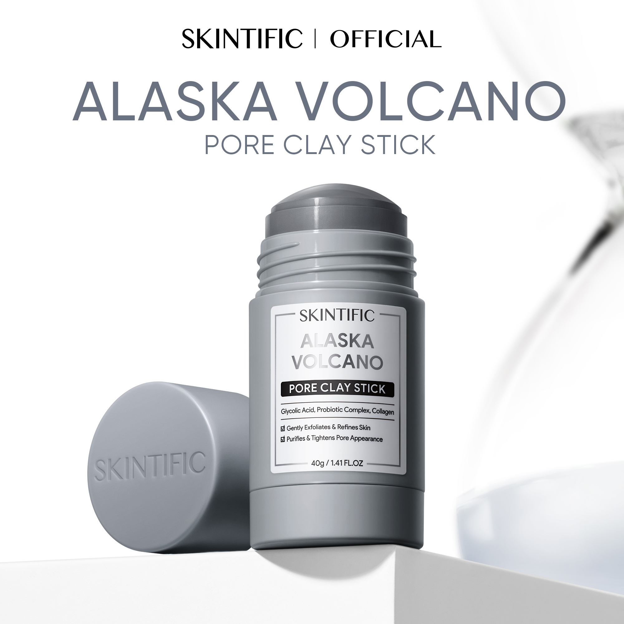 SKINTIFIC Alaska Volcano Pore Detox Clay Mask Stick Blackhead Removal ...