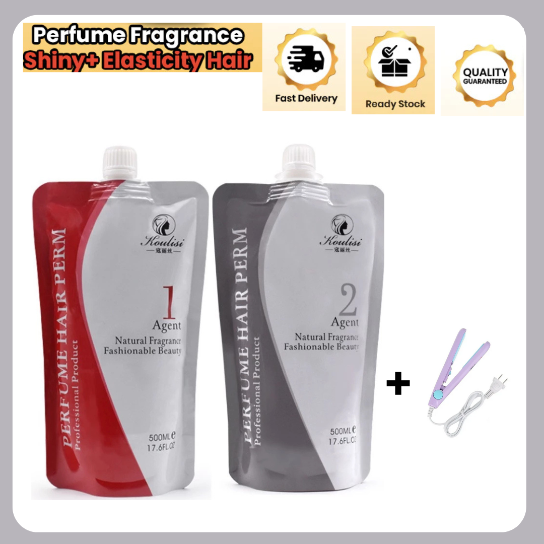 (Full Set )Rebonding Cream 500ml x2 +Iron+ tool set Koulisi ...