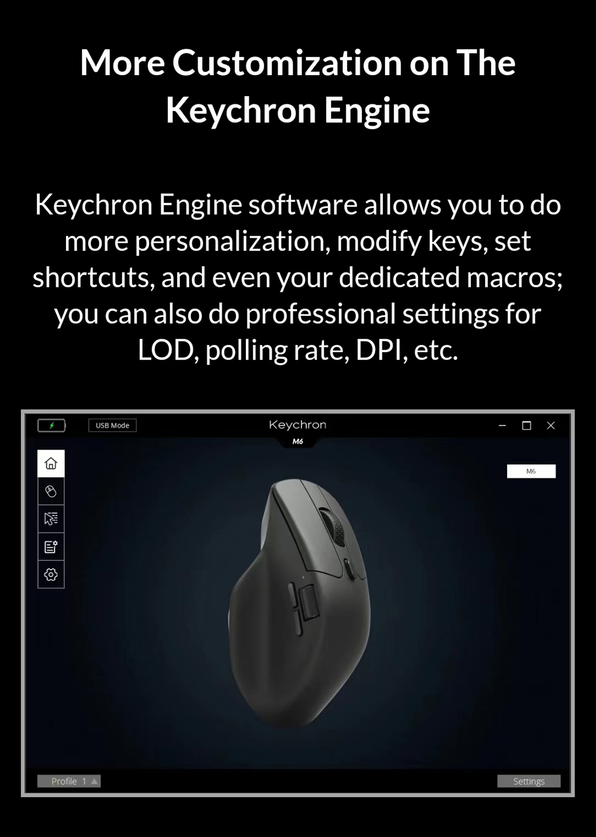 [New] Keychron M6 Wireless Optical Mouse | PixArt 3395 (1k Hz ...