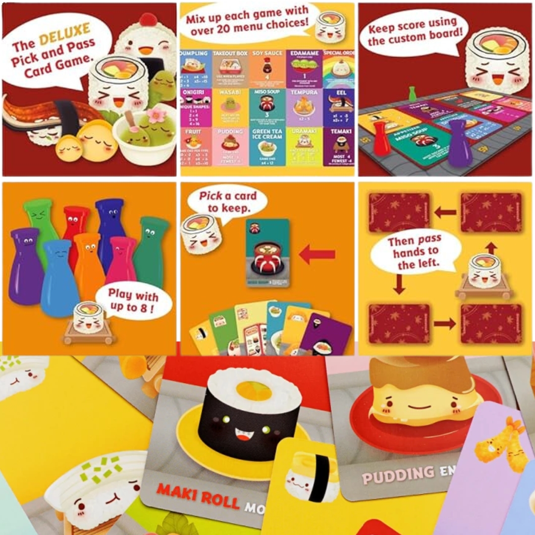 Sushi Go Party! Board Game Japanese Style Card Game (English Version ...