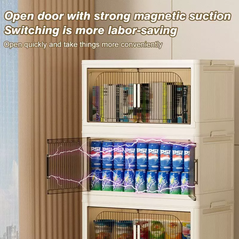 Premium PP 3-5 Tier Foldable Cabinet 50-70cm | Bedroom / Living Room ...