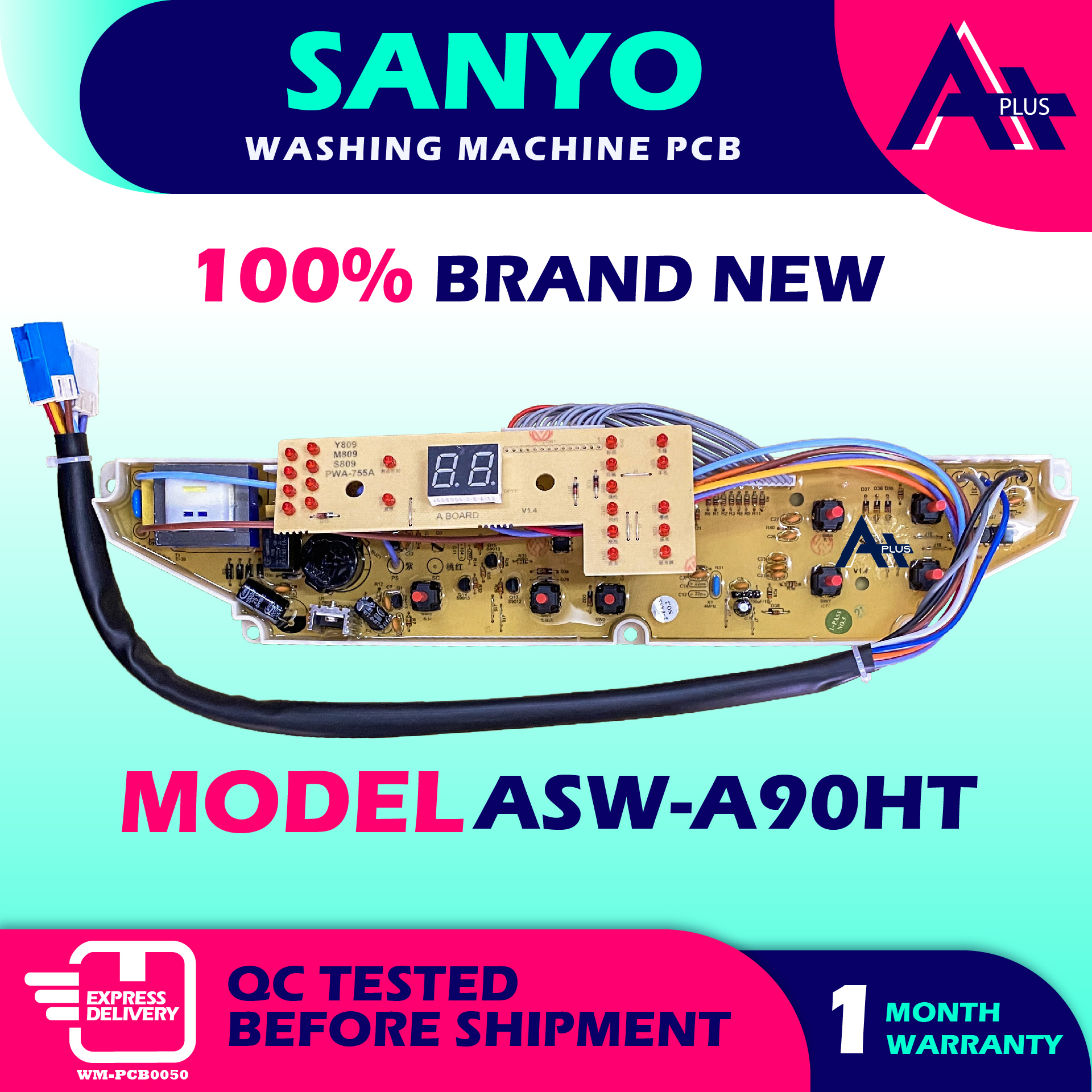 ASW-A90HT SANYO Washing Machine PCB Board ASW-A90 ASW-90HT ASW A90HT ...