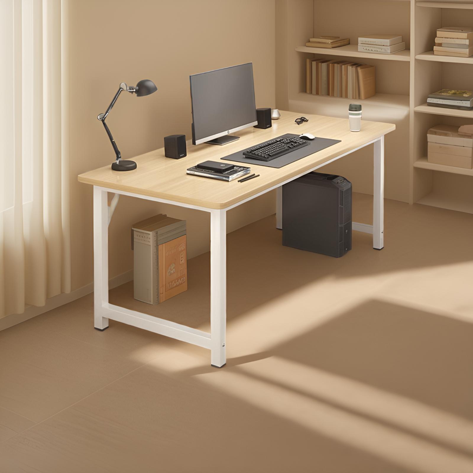 RR-Computer Desk With Slant Support Reinforcement/140cm Household ...