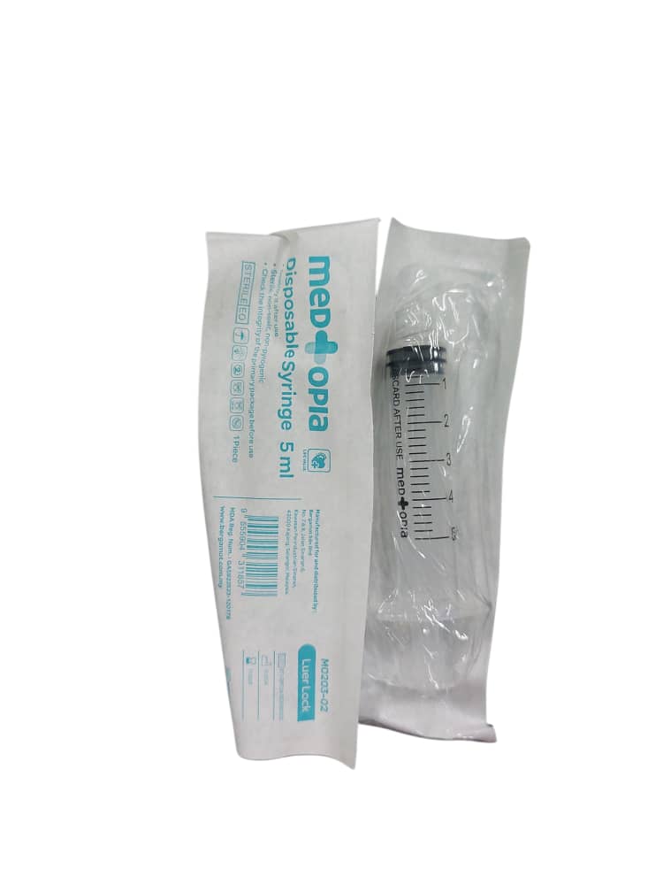 Medtopia Sterile Disposable Syringes Luer Lock 3ML/5ML(1 PCS) | Shopee ...