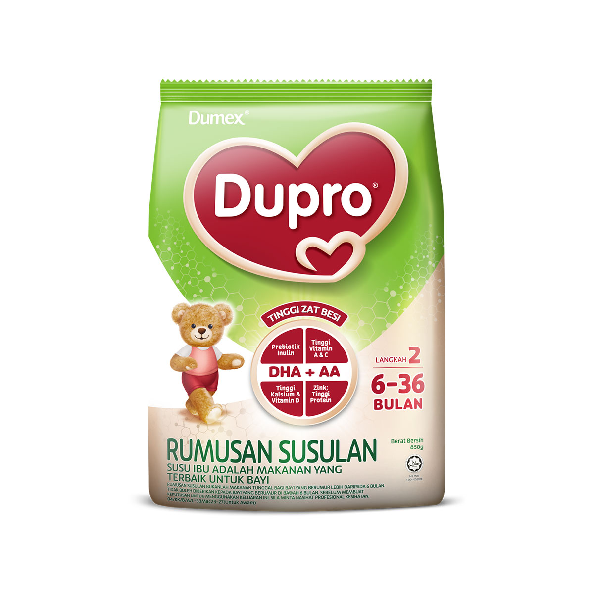Dumex Dupro Step 2 Follow-on Milk Formula 6-36 months (850g) (Susu ...
