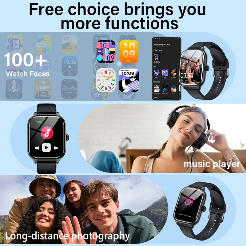 H9 Smartwatch for Men Women Sports Watch 2.01” HD Touch Screen ...