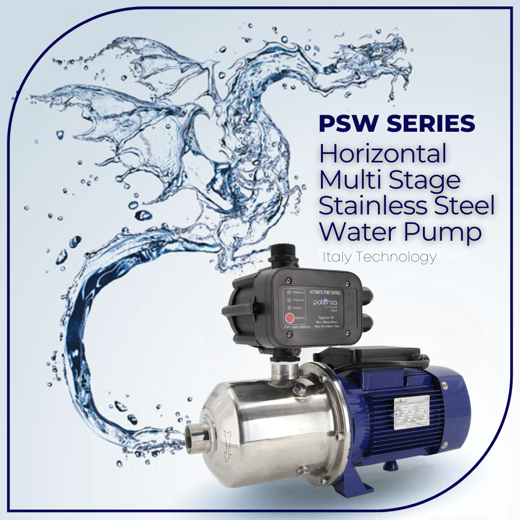 (Super Silent) POTENZA Automatic Booster Pump PSW 0.5HP 1HP Home Water ...