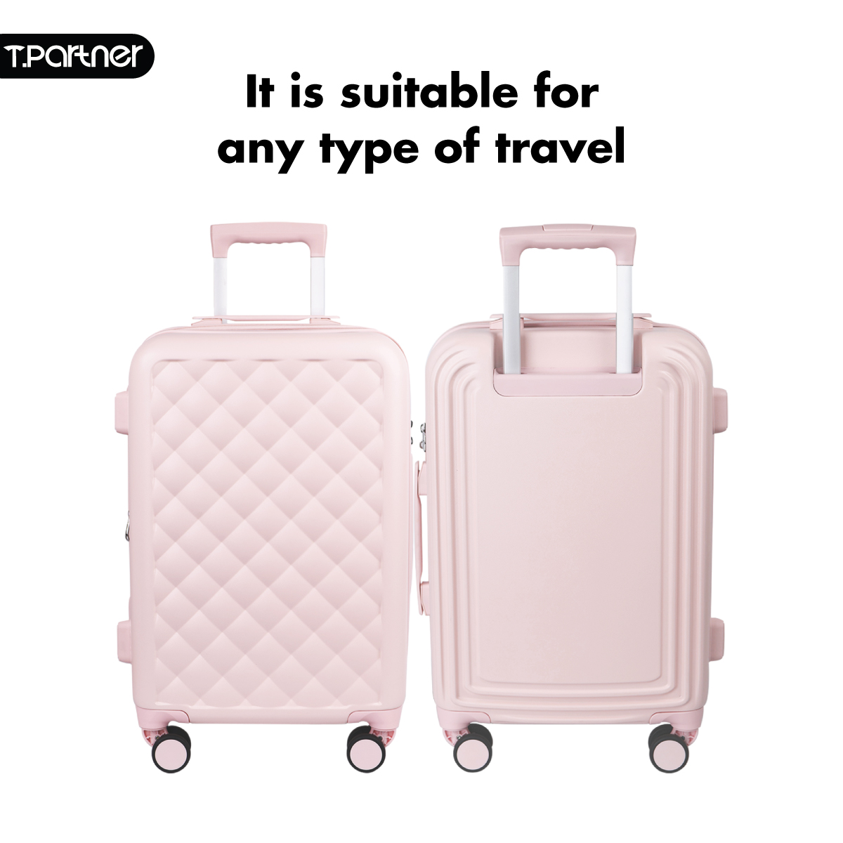 Tpartner [Boleh Kembang] Beg Bagasi Expandable Frame Zip Luggage Rose ...